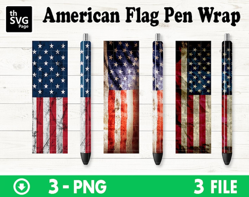 American Flag Pen Wraps, American Flag Wrap, Pen Wrap Png, Epoxy Pen ...
