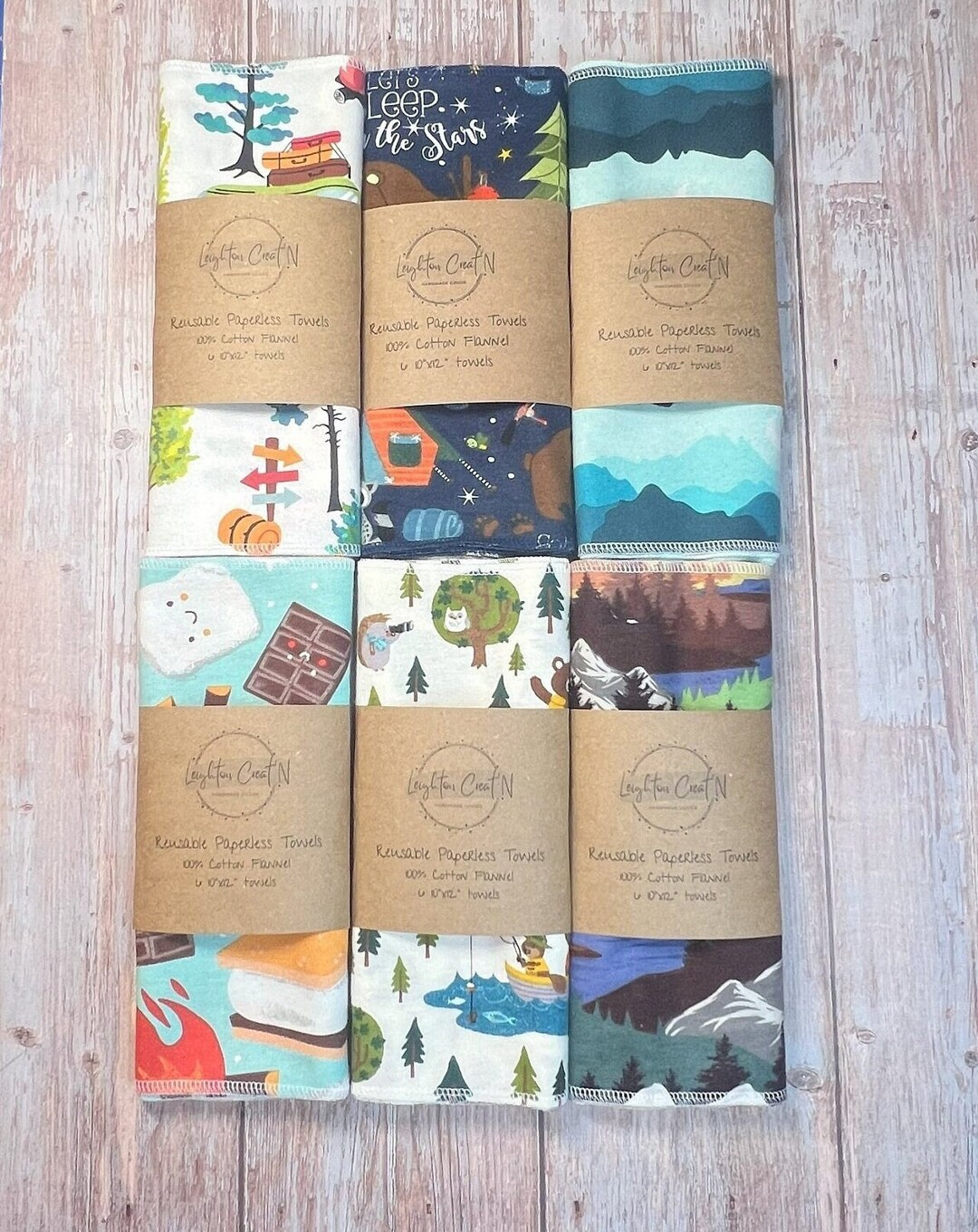 Reusable Paperless Towels - Camping & Mountains - Etsy