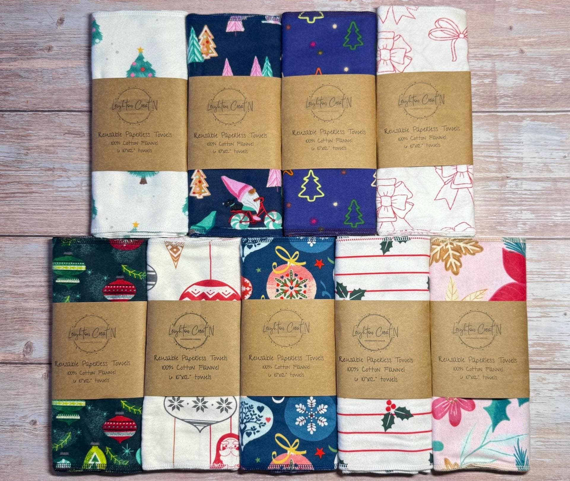 Reusable Paperless Towels - Holiday 1 - Etsy