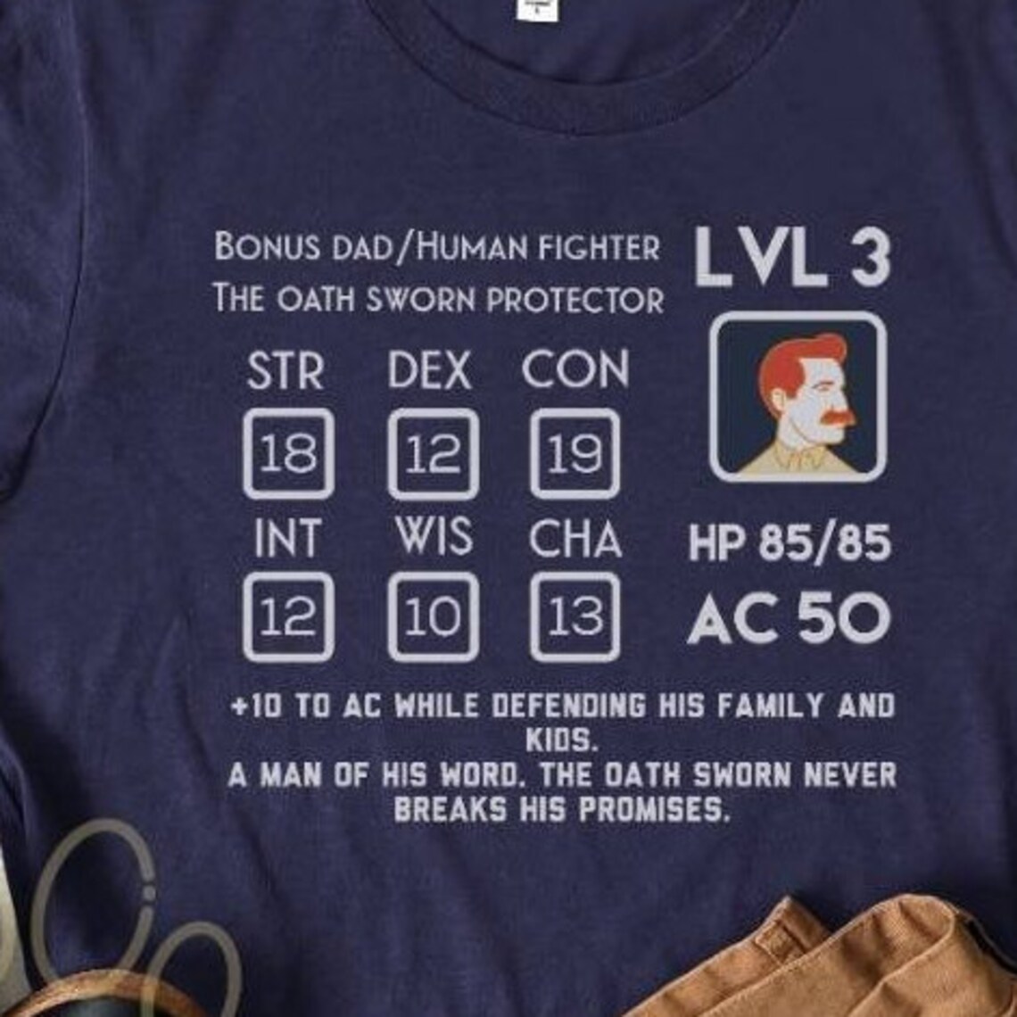 Bonus Dad Character Sheet DND Dad Shirt DND Character Sheet - Etsy
