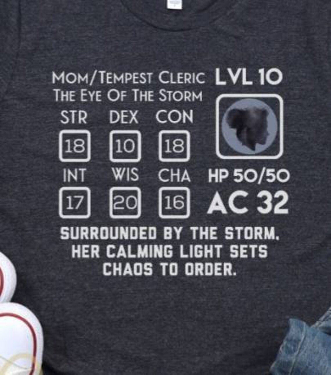 Mom Tempest Cleric Character Sheet, DND Shirt, DND Character Sheet ...