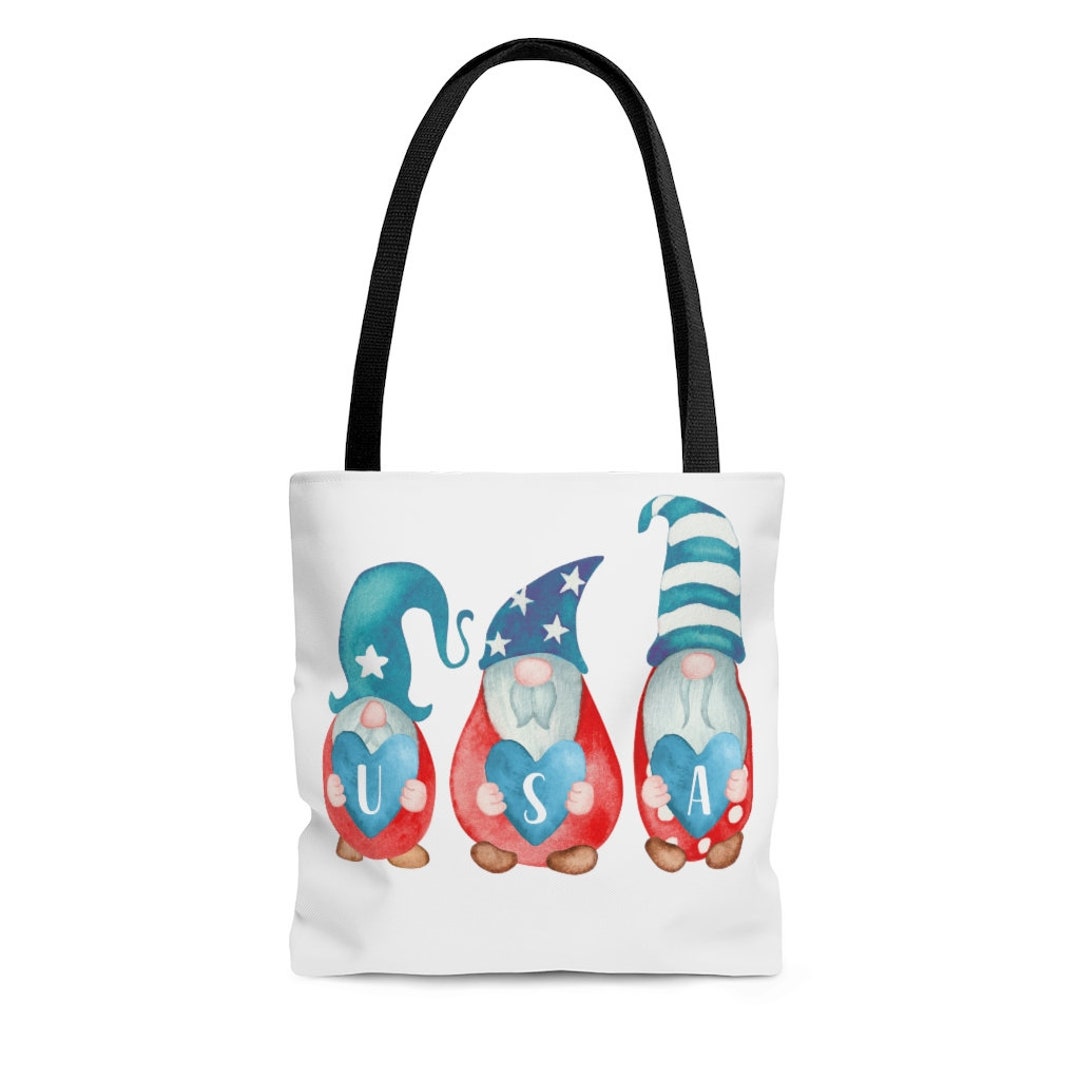 USA Gnome Tote Bag, 4th of July Tote Bag, Women's Fourth of July ...