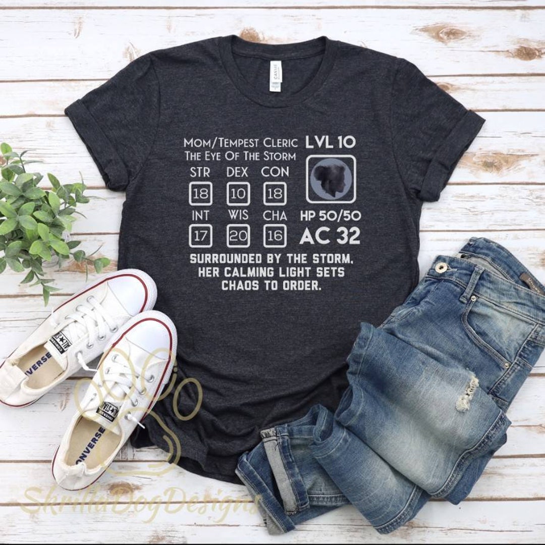 Mom Tempest Cleric Character Sheet, DND Shirt, DND Character Sheet ...