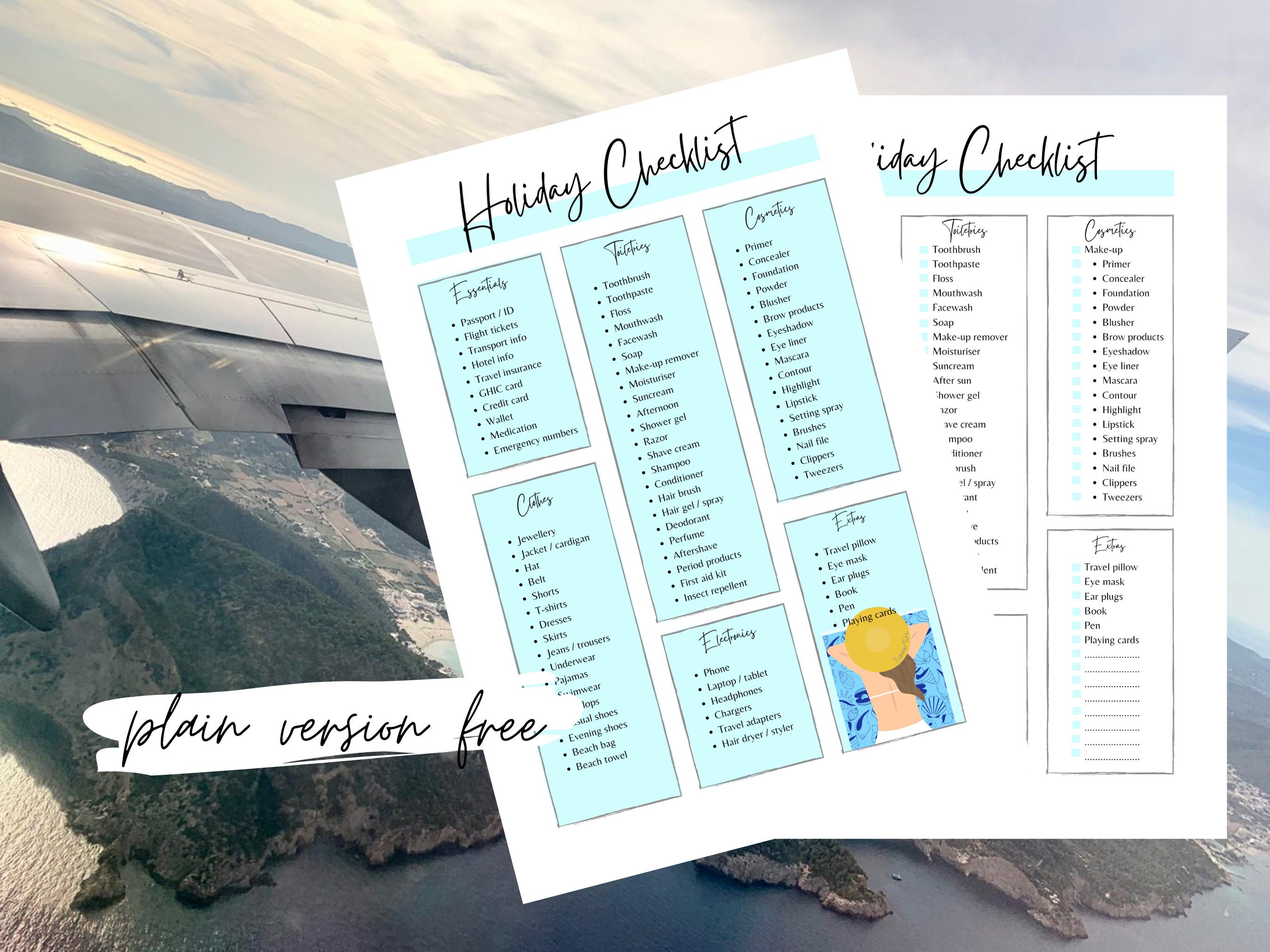 HOLIDAY TRAVEL CHECKLIST - Packing List - Check List - Holiday - Travel ...