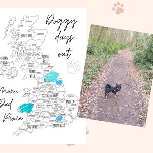 DAYS OUT MAP - Dog Walk Map - Digital Map - Colour in - Blank Map ...
