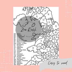 PERSONALISED MAP of U.K POSTCODES - Digital Download - Customer ...