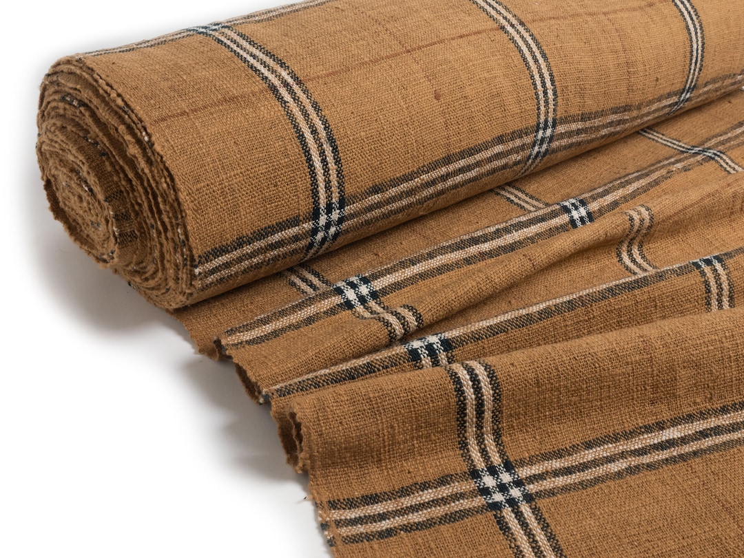 Handwoven Hand Spun Naturally Brown Cotton Fabric | Natural Dye | Pure ...