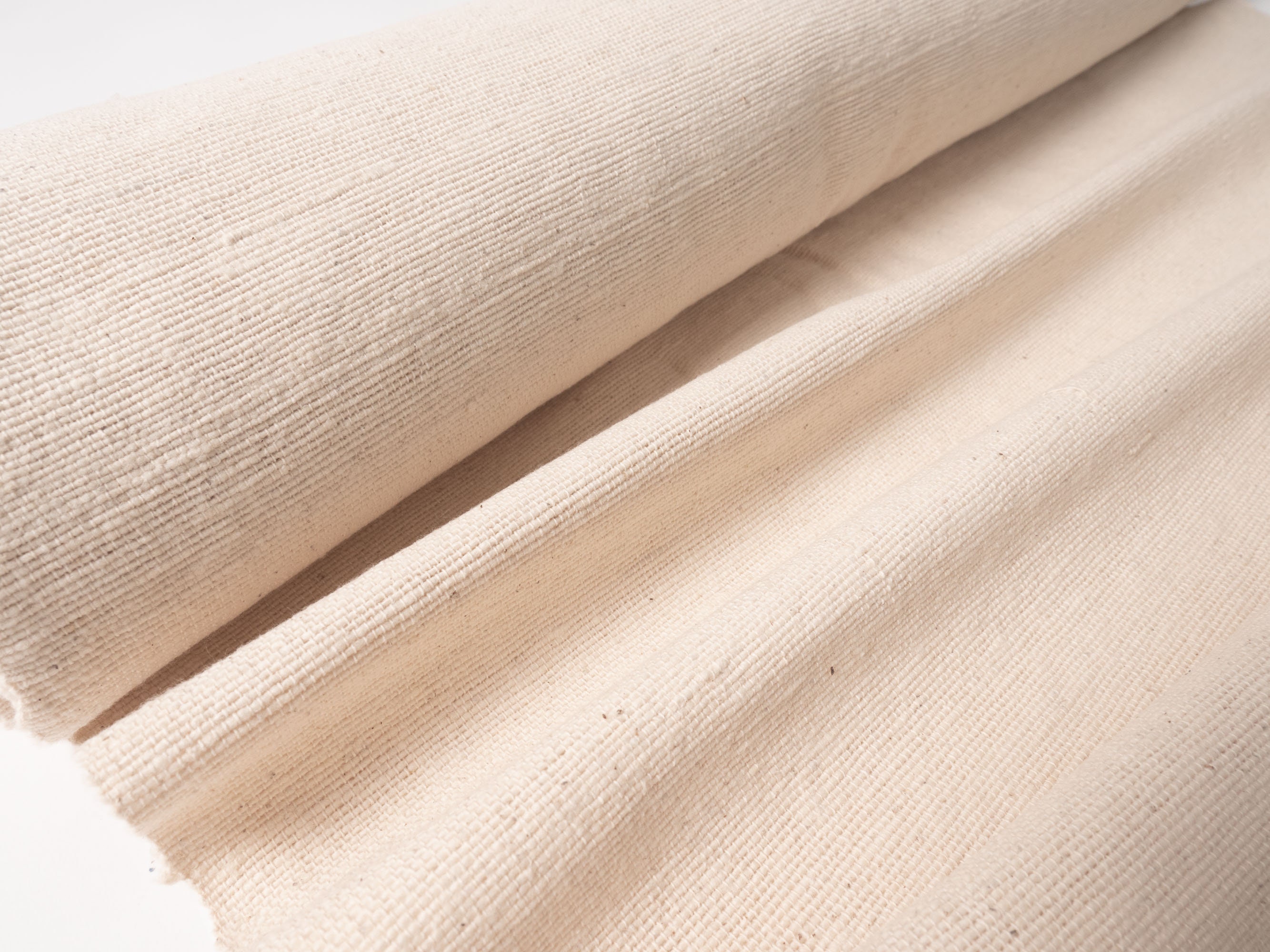 Handwoven Natural Color Cotton Fabric Hand Spun Natural | Etsy