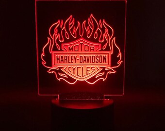 Lighted Harley Davidson Sign - Etsy