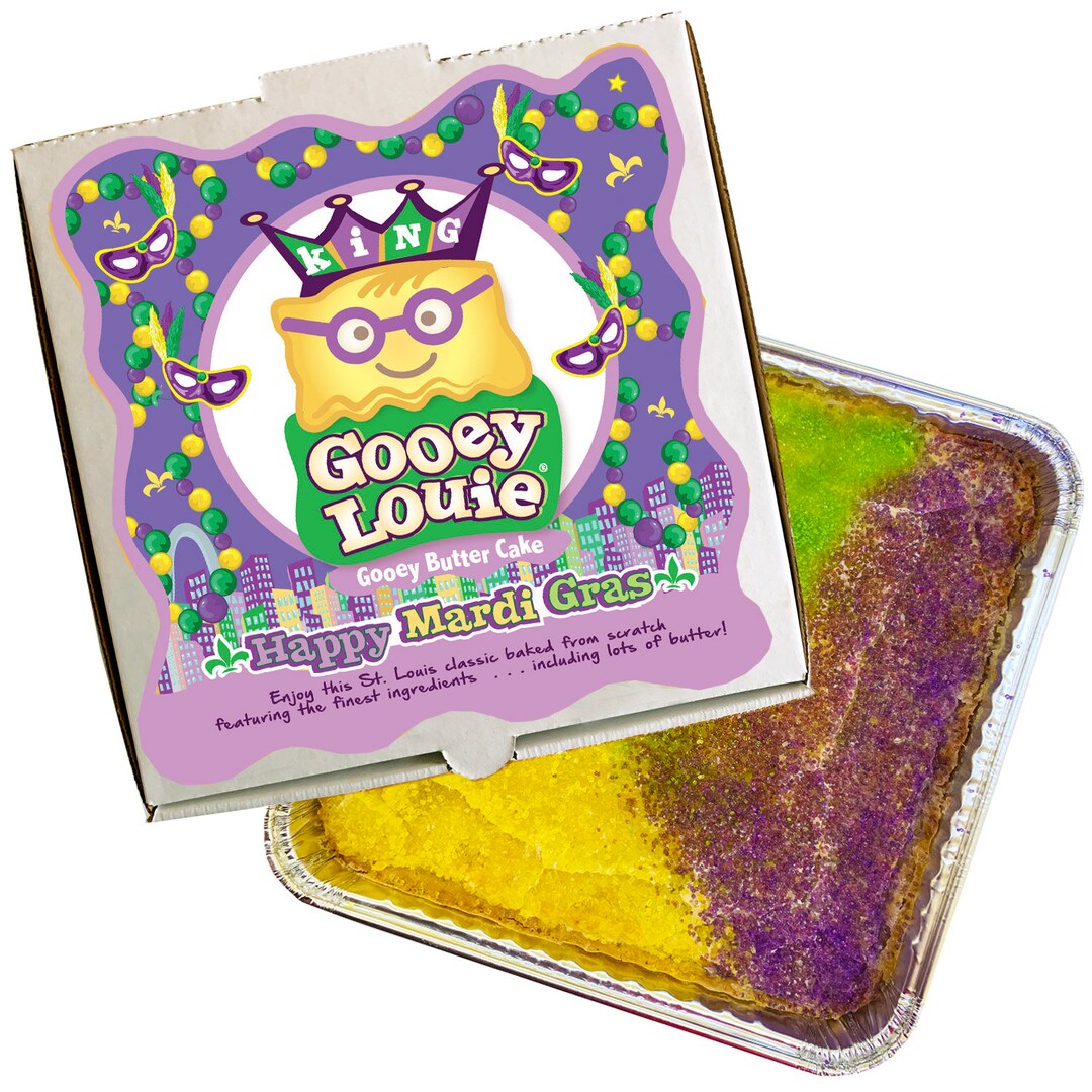 Gooey Louie Mardi Gras St. Louis Gooey Butter Cake Ooey Gooey Brown ...