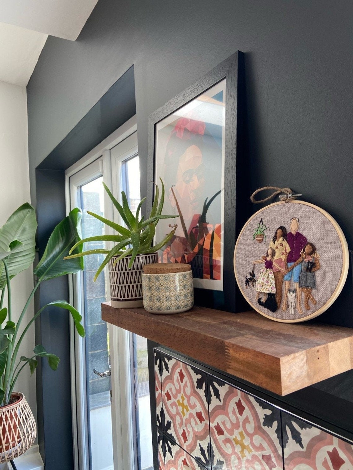 Custom Handmade Personalised Embroidery Embroidered Family | Etsy