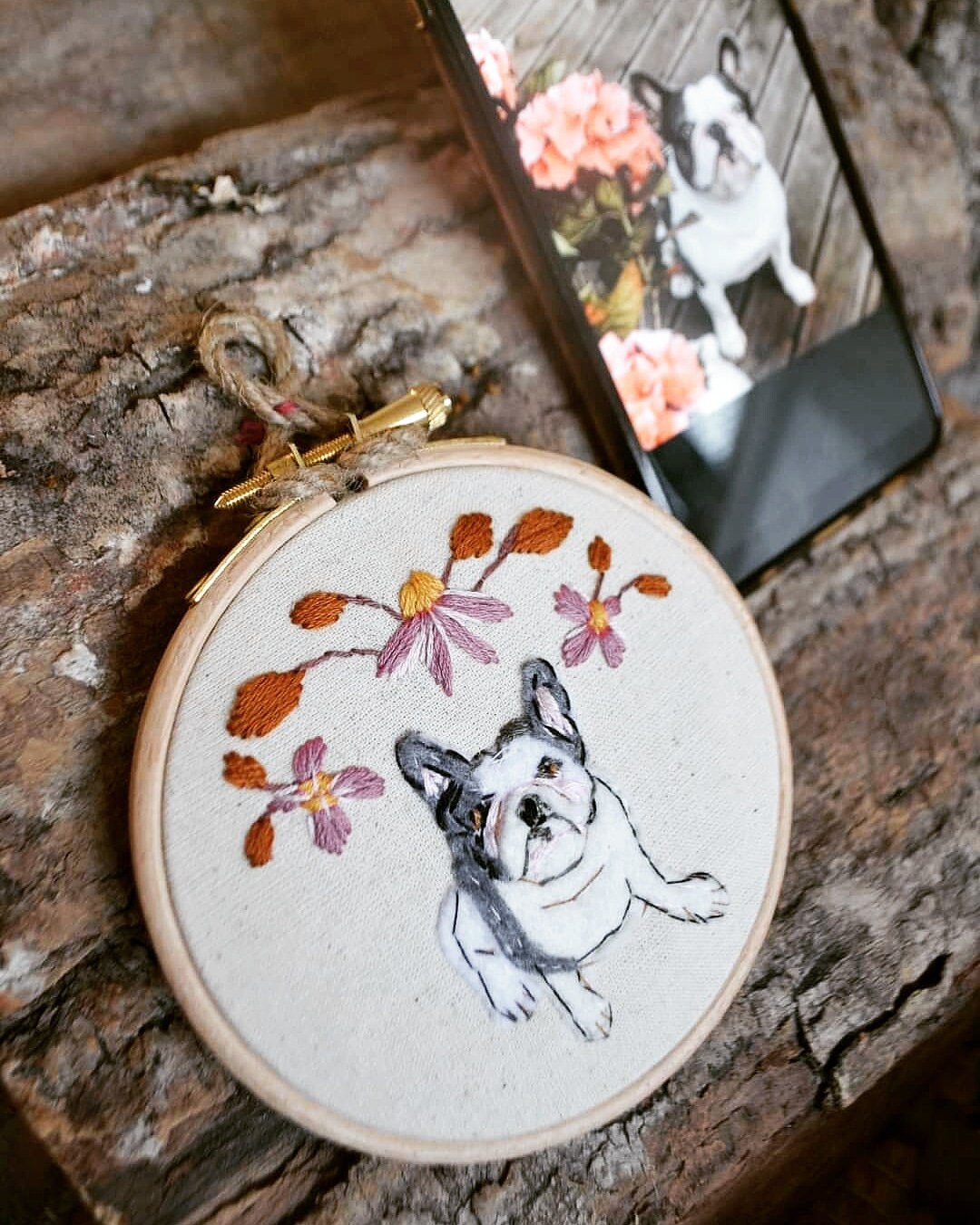 Pets Portrait, Hand-embroidered, Unique Pet Portrait, Pet Gift for Pet ...