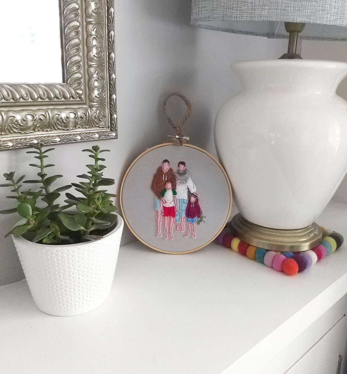 Custom Handmade Personalised Embroidery Embroidered Family | Etsy