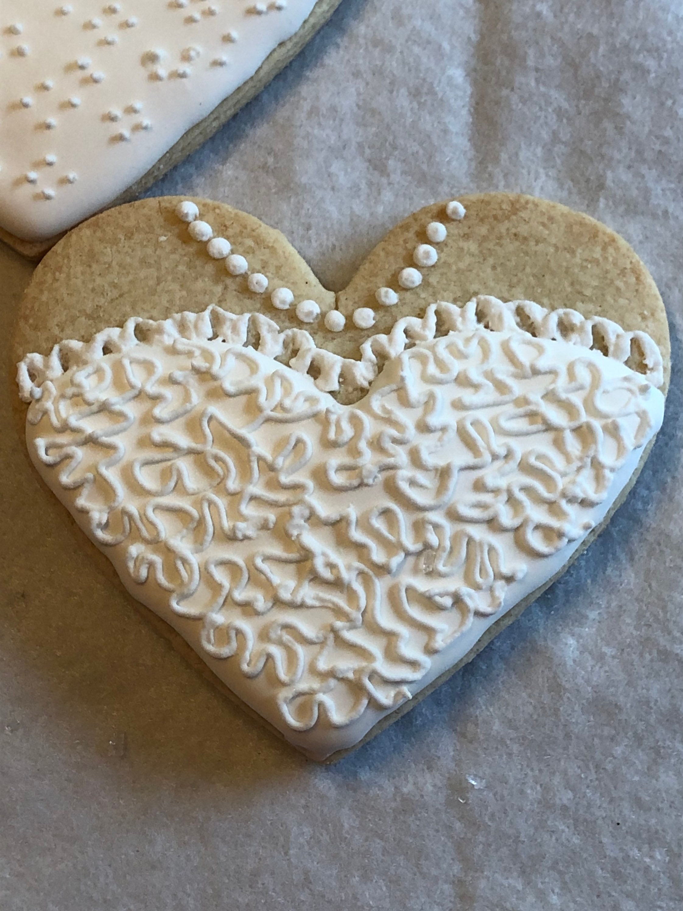 Wedding Sugar Cookies Bride and Groom Heart Shape Cookies | Etsy