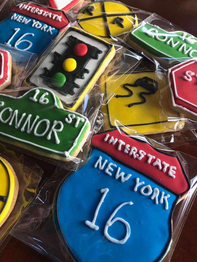 New Driver - Road Signs - Traffic Cookies - Etsy