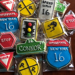 New Driver - Road Signs - Traffic Cookies - Etsy