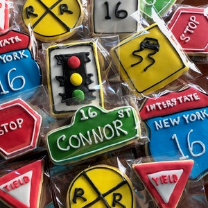 New Driver - Road Signs - Traffic Cookies - Etsy