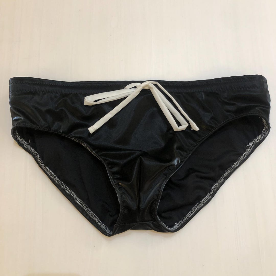 The Matrix Lycra Swim Brief in Metallic Black Size Medium or Large - Etsy