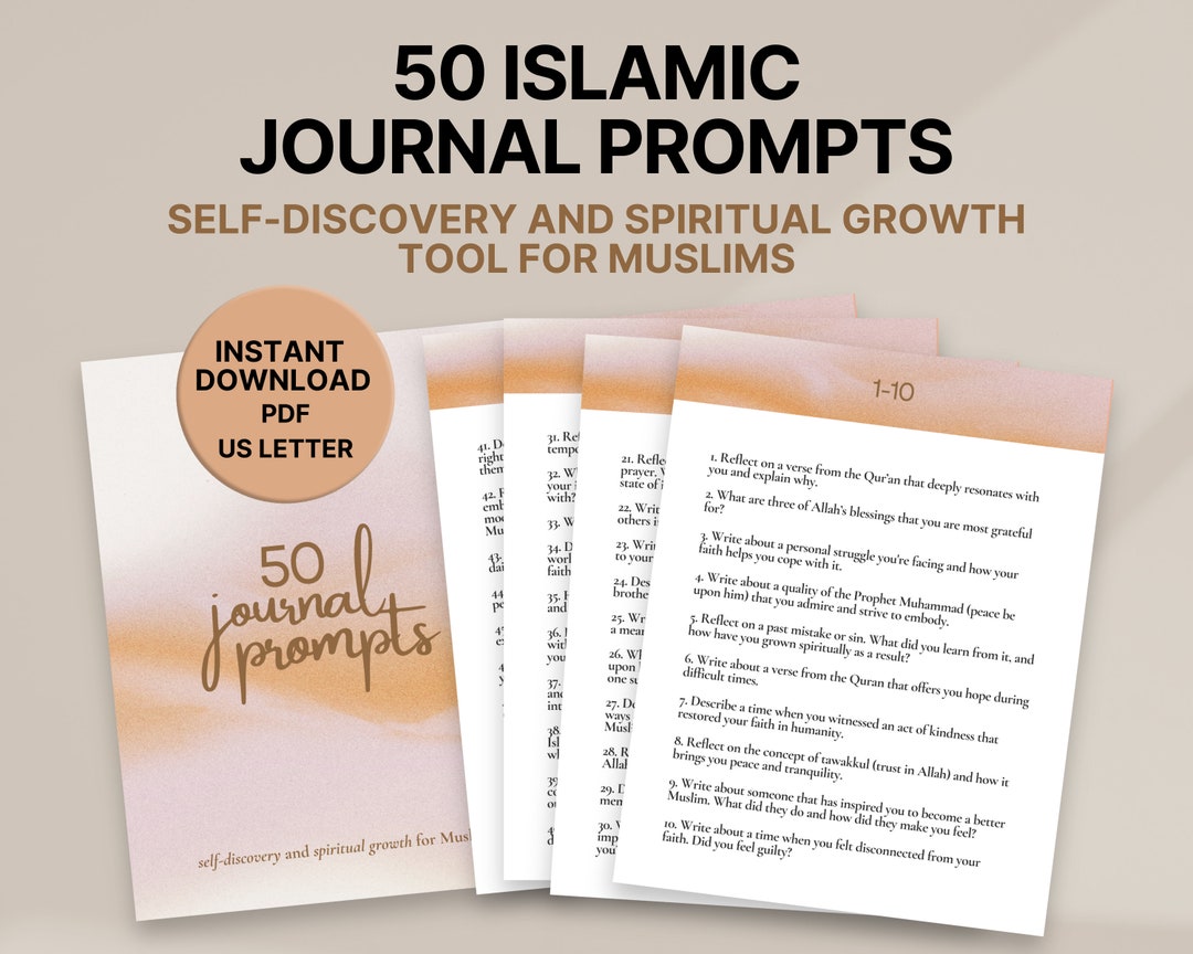 50 Islamic Journal Prompts, Printable Journaling Prompts for Muslims ...