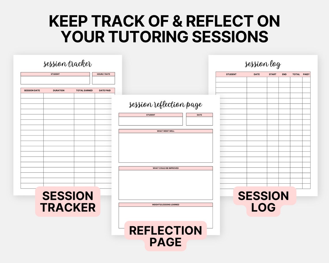 Printable Tutoring Business Planner, 40 Pages, Tutor Planner, Tutoring ...
