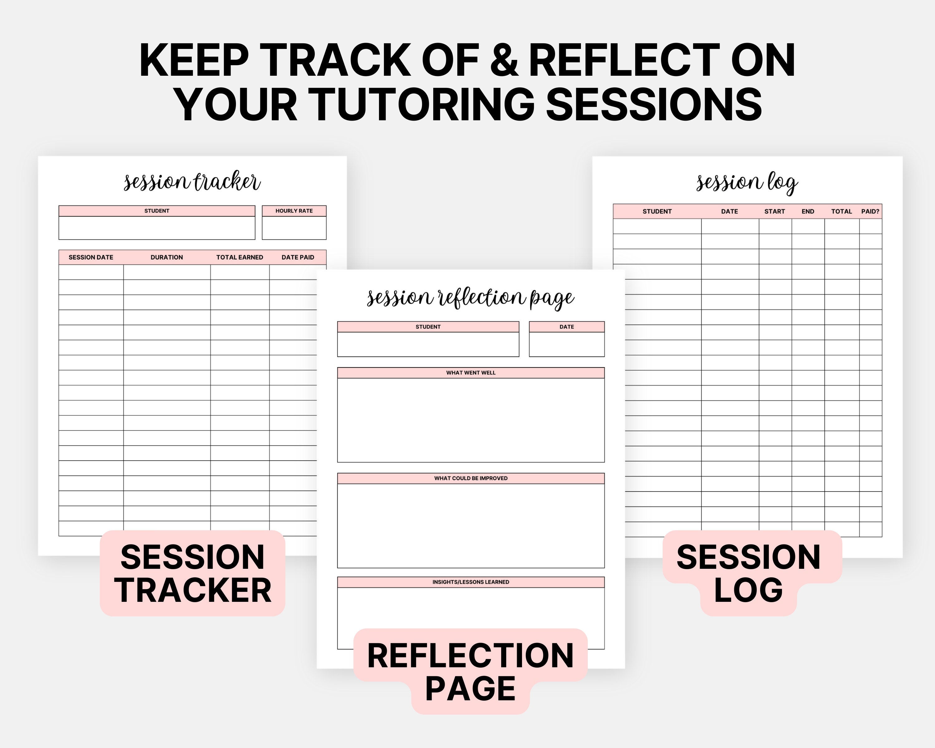 Printable Tutoring Business Planner, 40 Pages, Tutor Planner, Tutoring ...