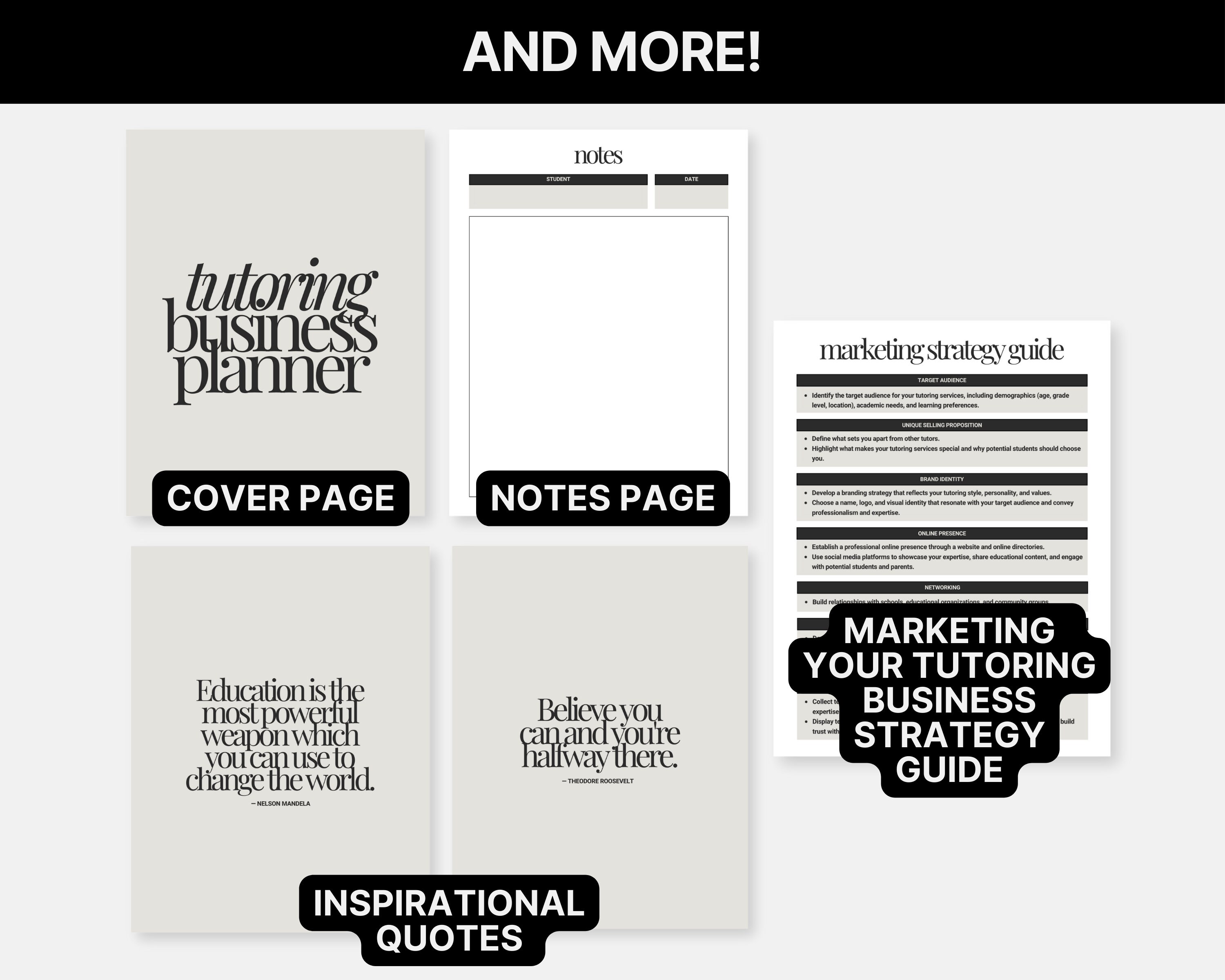 Printable Tutoring Business Planner, 40 Pages, Tutor Planner, Tutoring ...