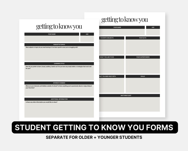 Printable Tutoring Forms, Tutoring Business Essentials, 8 Pages, Tutor ...