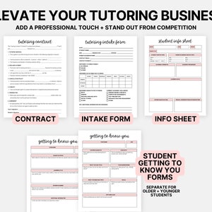 Printable Tutoring Business Planner, 40 Pages, Tutor Planner, Tutoring ...