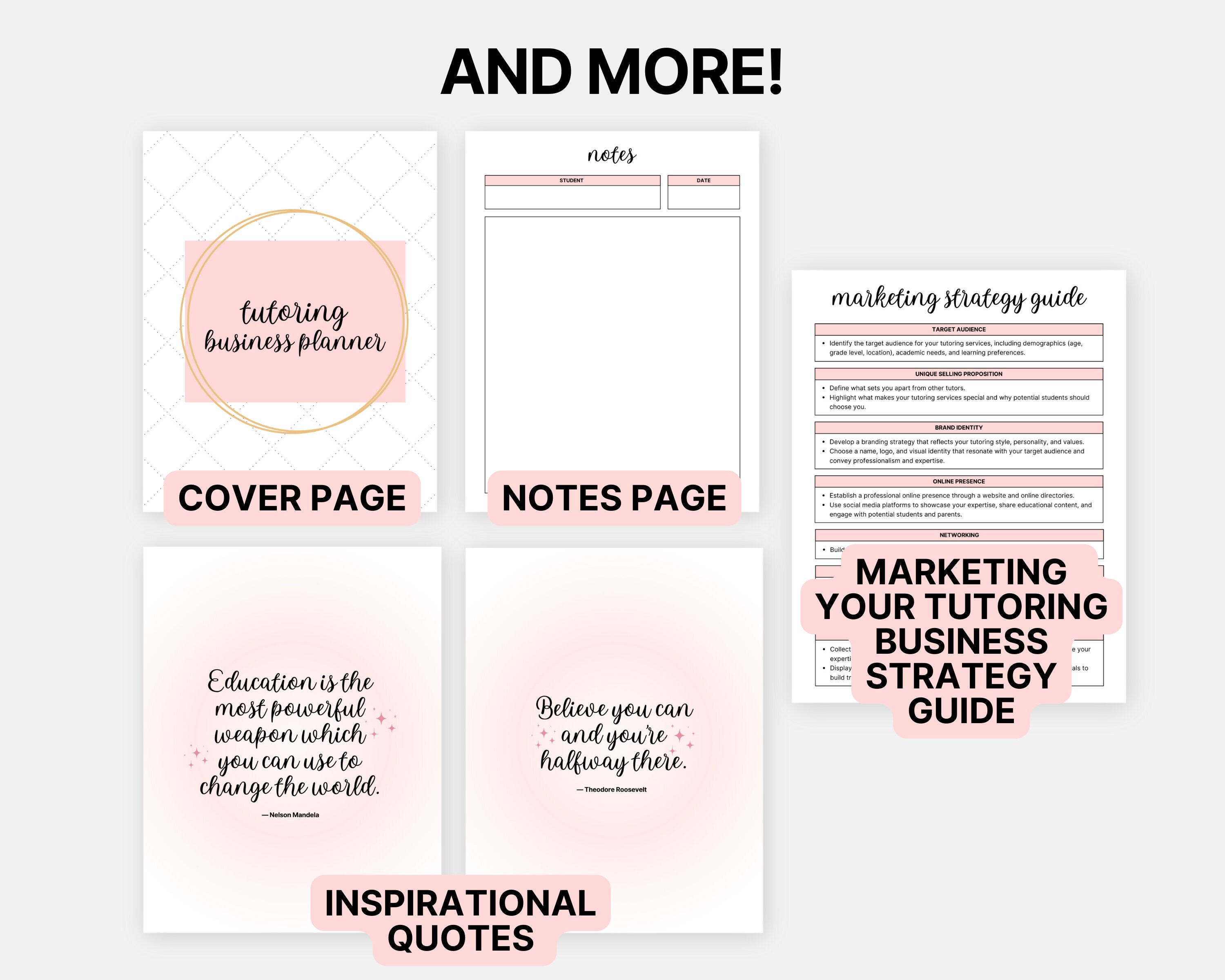 Printable Tutoring Business Planner, 40 Pages, Tutor Planner, Tutoring ...