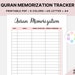 Printable Quran Memorization Tracker, Hifz Log Sheet, Surah Recitation ...
