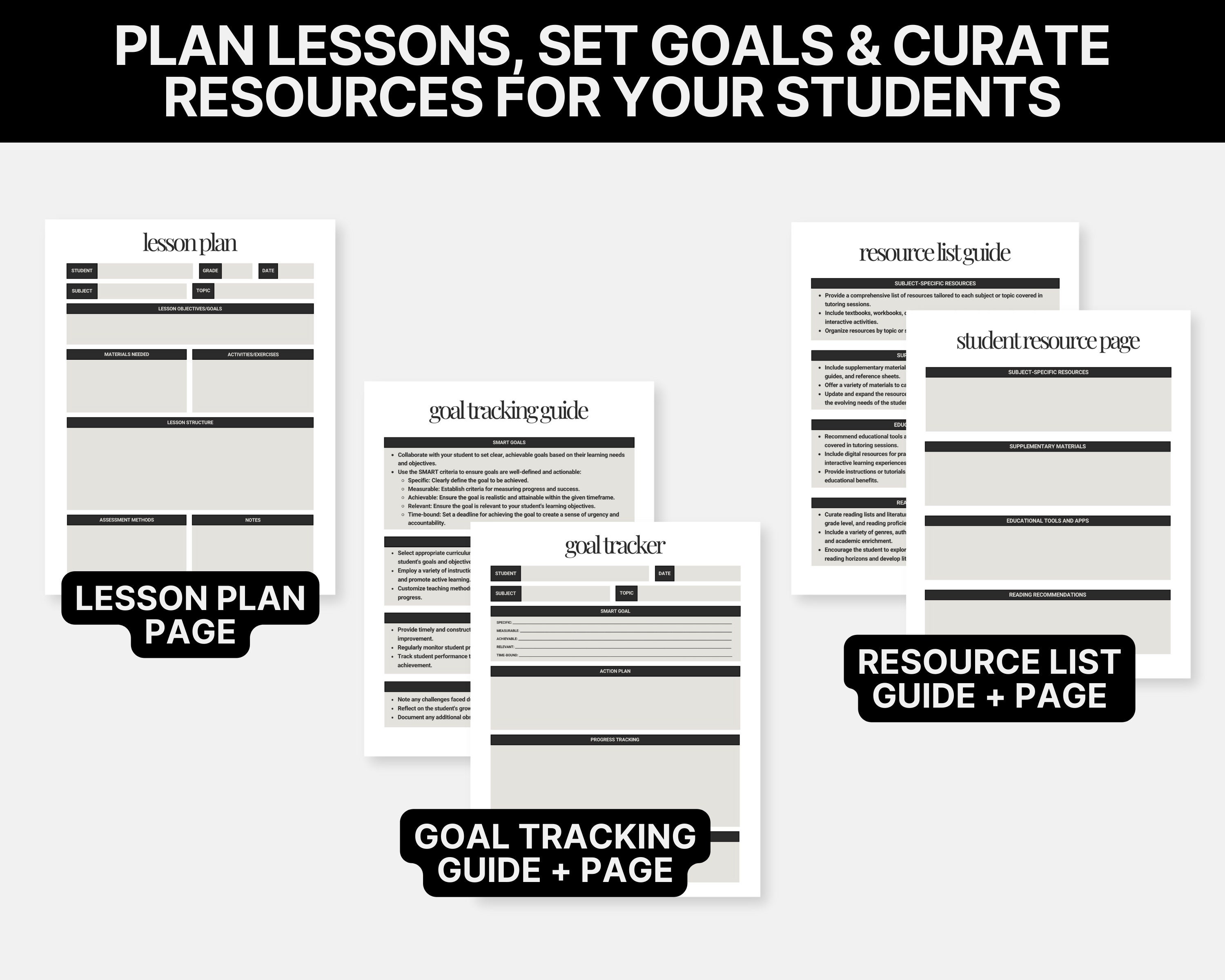 Printable Tutoring Business Planner, 40 Pages, Tutor Planner, Tutoring ...