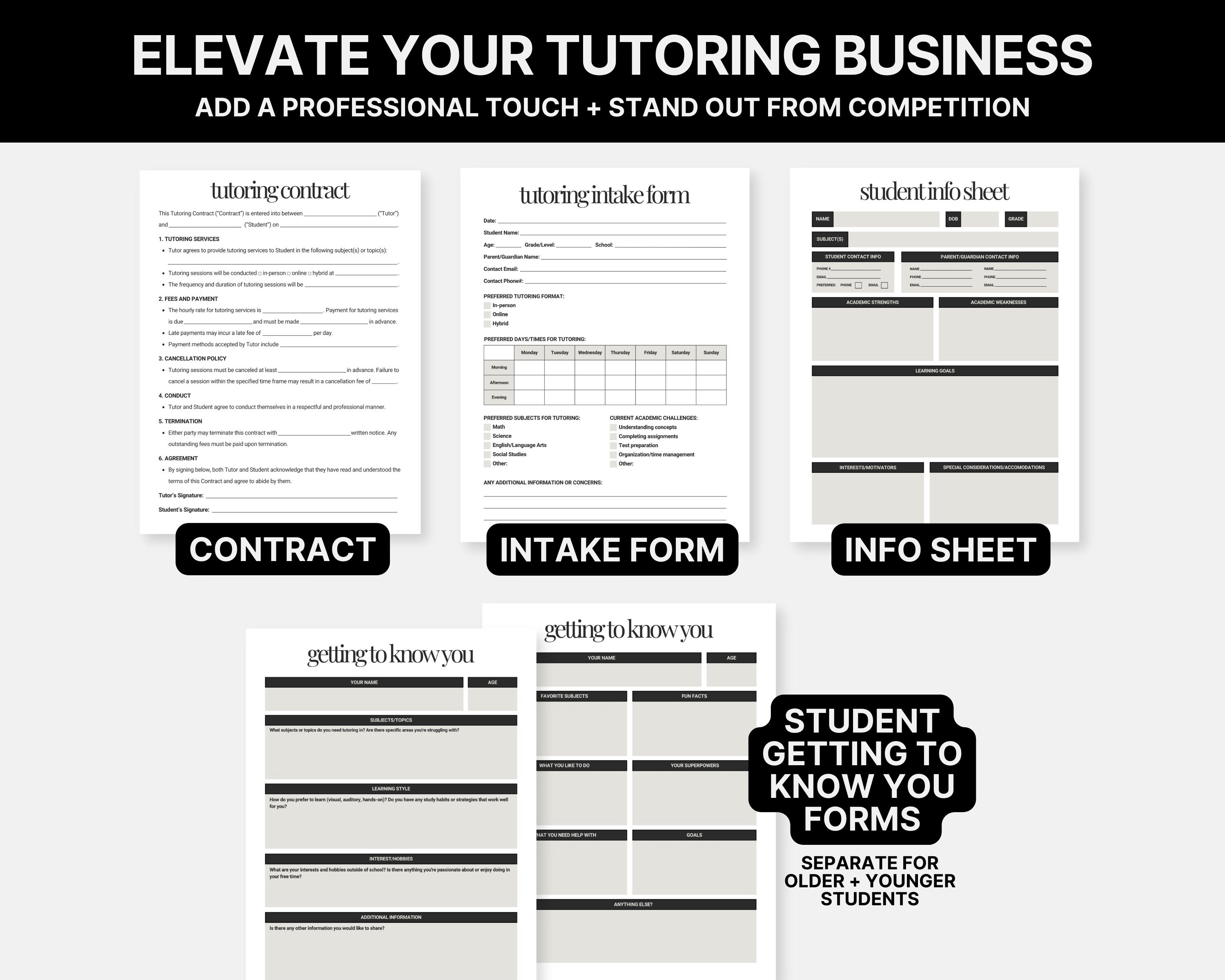 Printable Tutoring Business Planner, 40 Pages, Tutor Planner, Tutoring ...