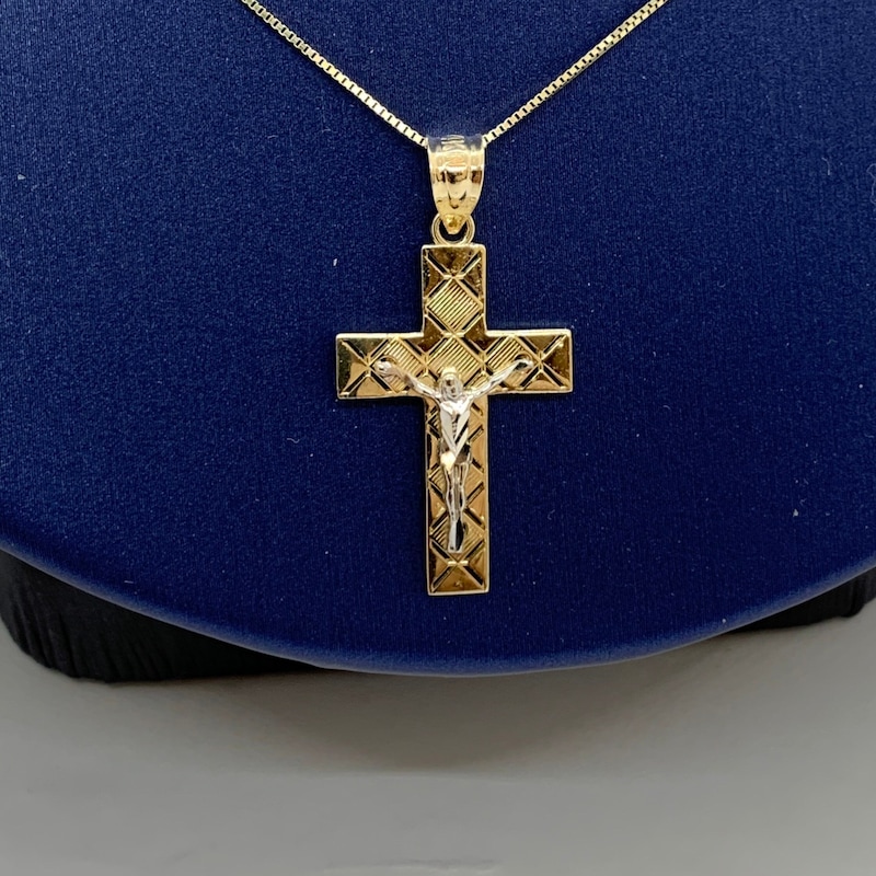 Jesus Cross Gold Chain - Etsy
