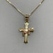 Classic Cross With Robe Pendant 14k Solid 2 Tone Gold Charm With 14k ...