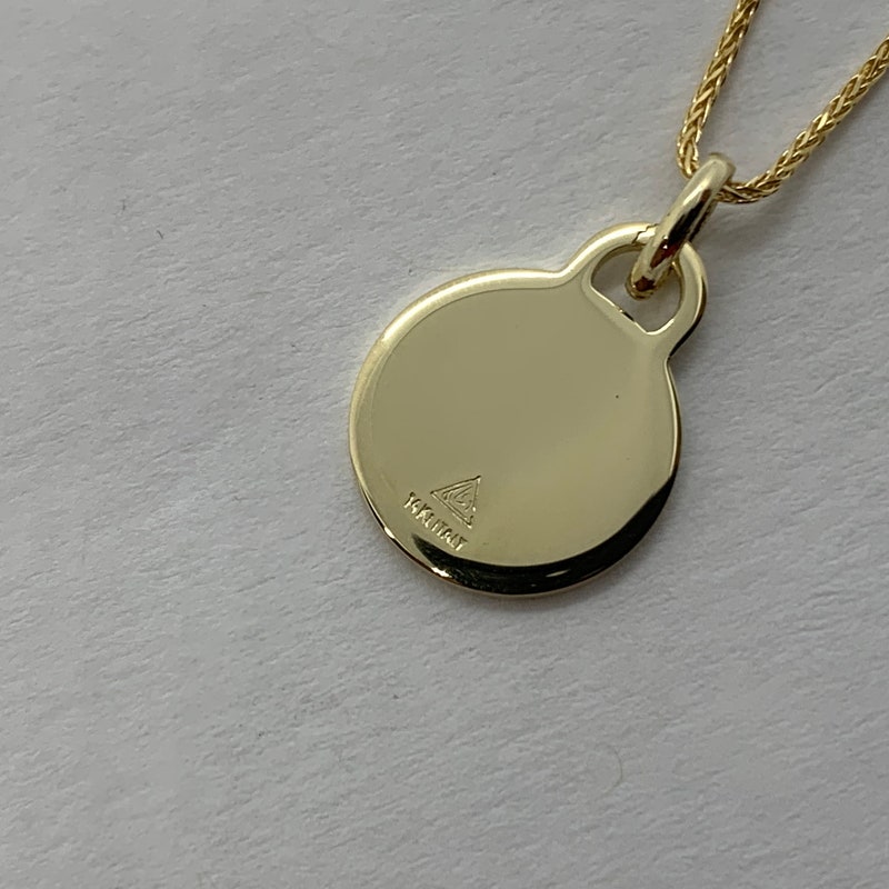 Gold Disc Pendant - Etsy