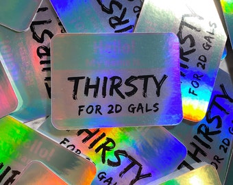 Thirsty Sticker - Etsy