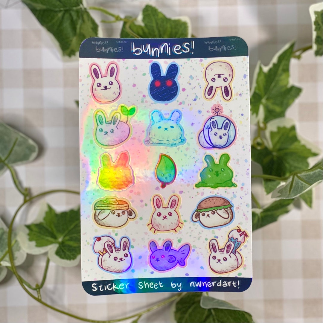 Bunnies Sticker Sheet - Etsy