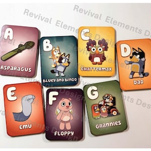 Bluey Alphabet Magnets - Etsy