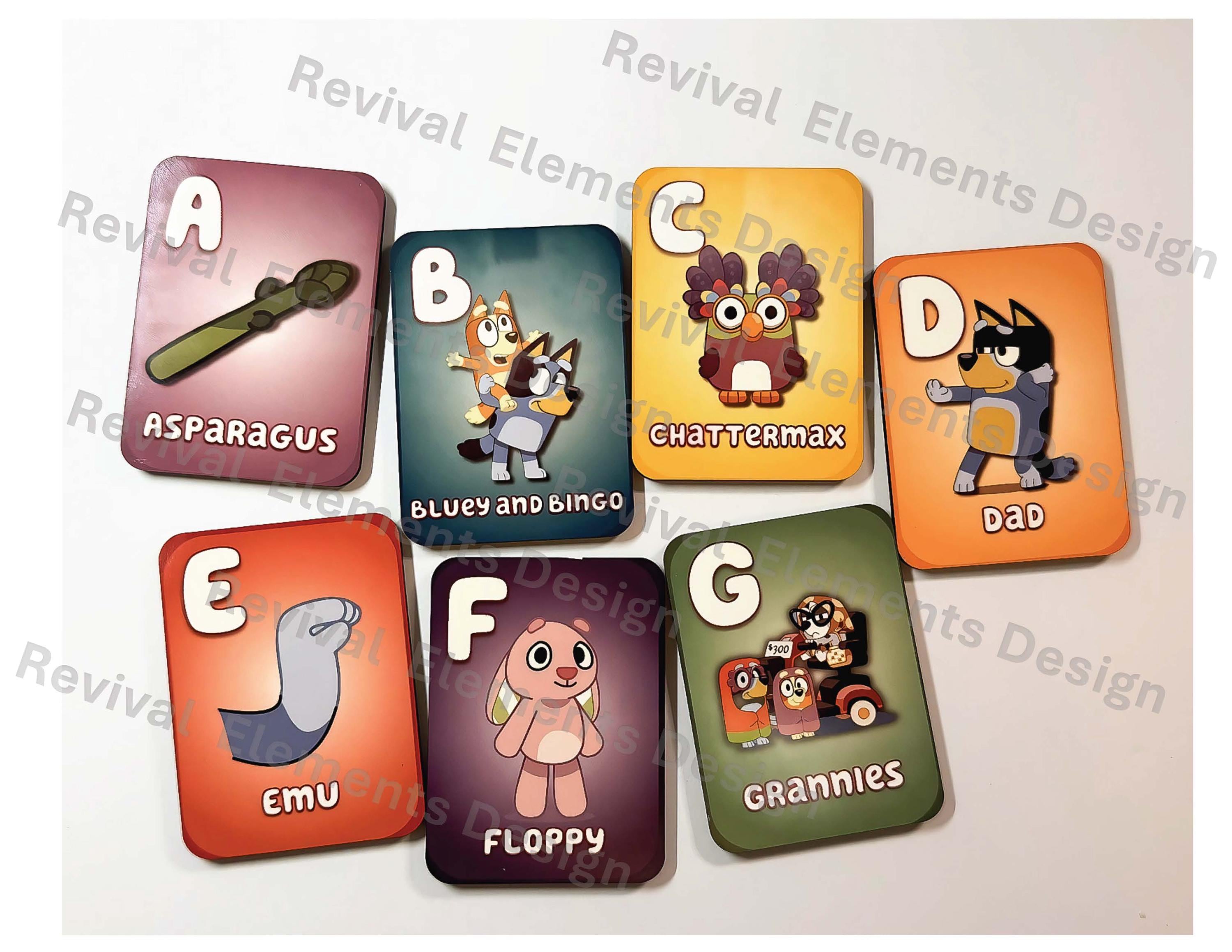 Bluey Alphabet Magnets - Etsy
