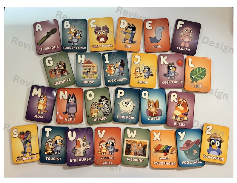 Bluey Alphabet Magnets - Etsy