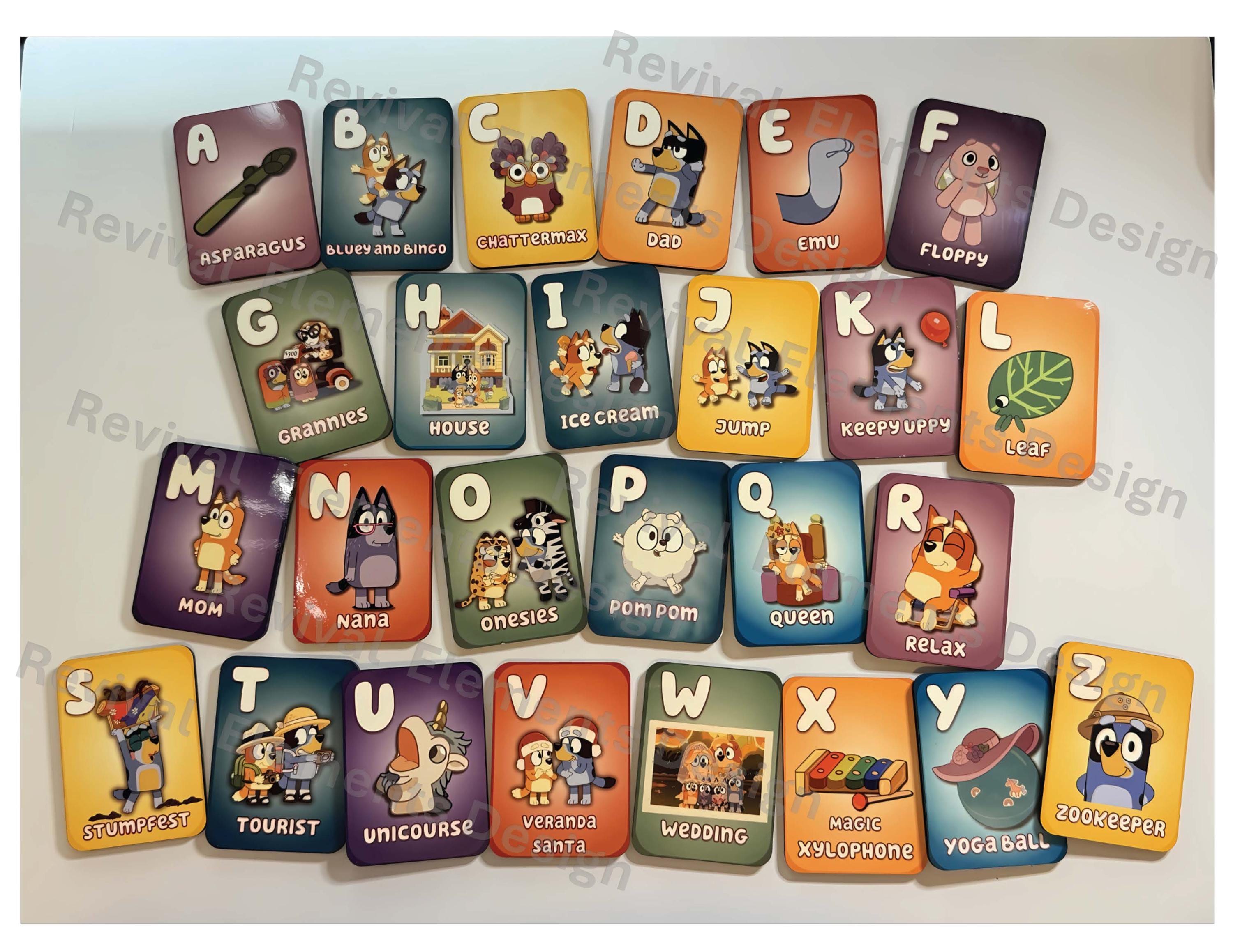 Bluey Alphabet Magnets - Etsy