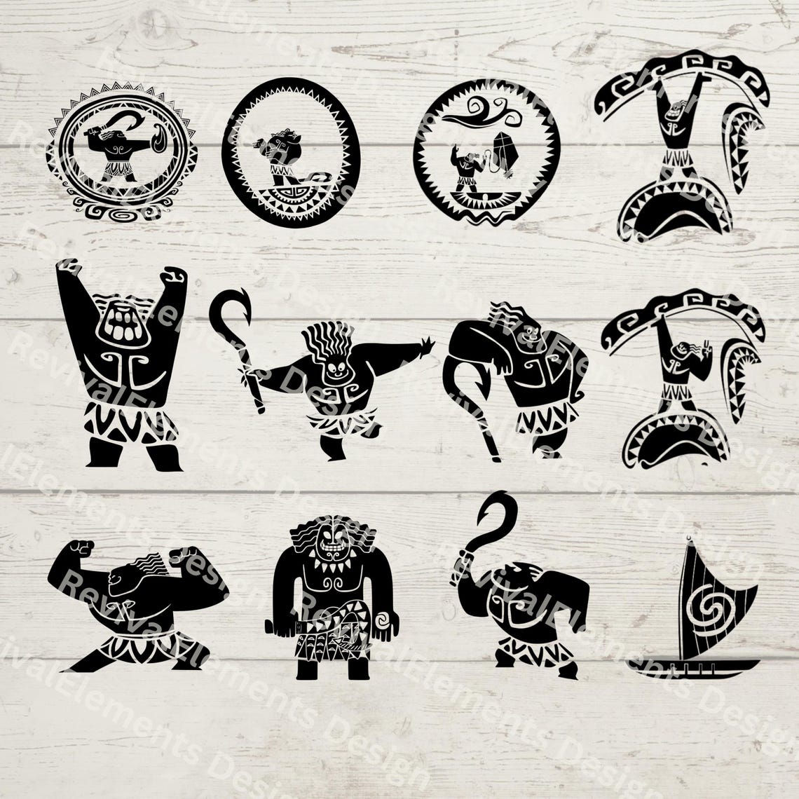 Maui's Tattoo PNG Digital Downloads - Etsy