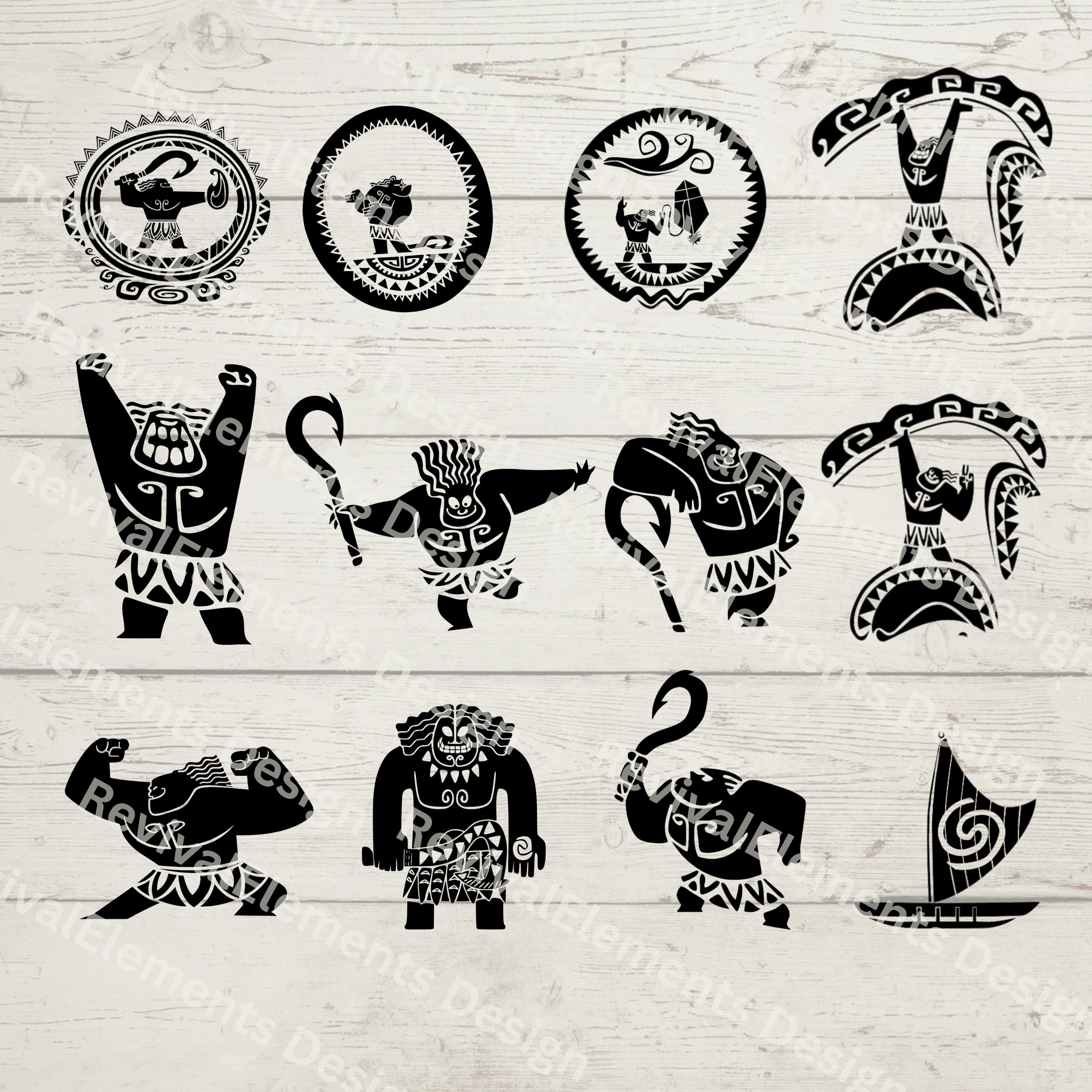 Maui's Tattoo PNG Digital Downloads - Etsy