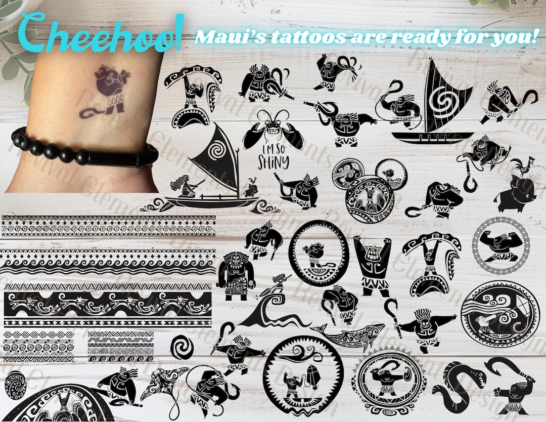 Maui Temporary Tattoos: 80 Polynesian-inspired Designs - Etsy