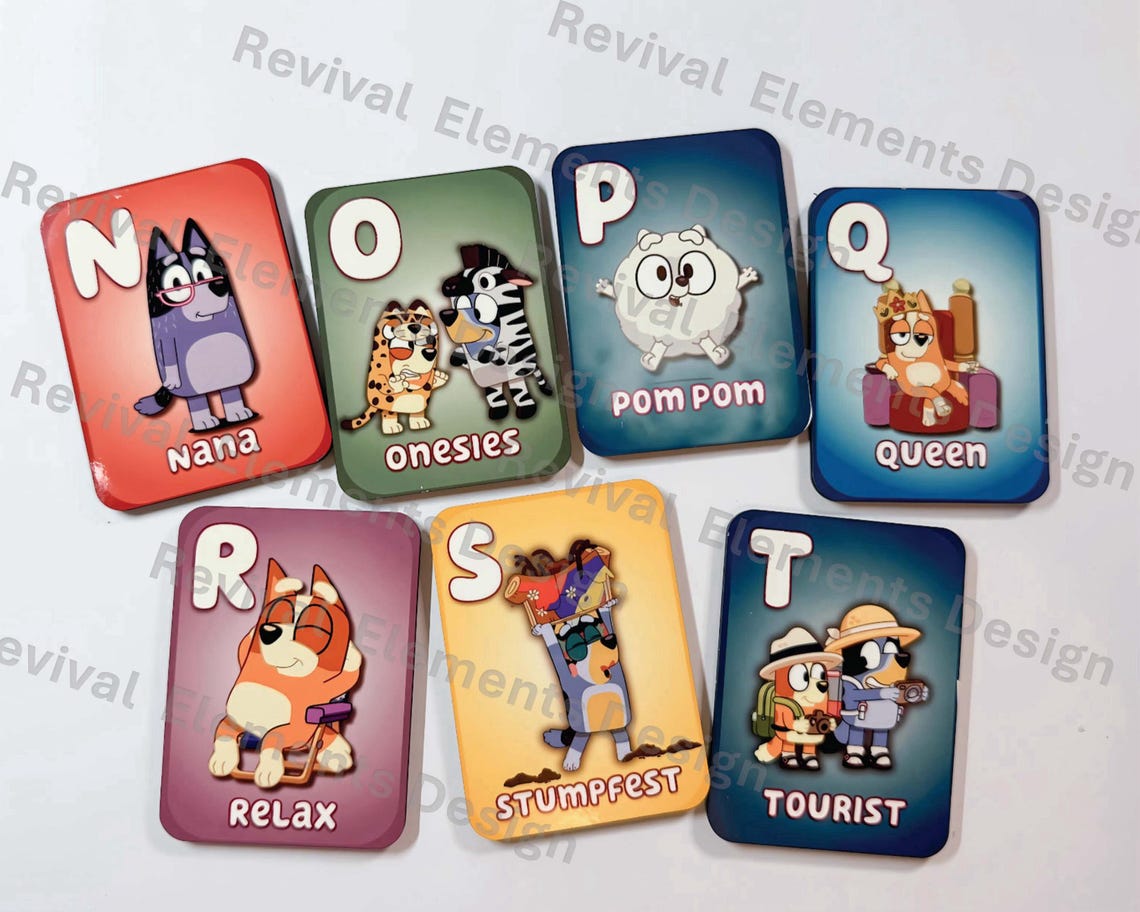 Bluey Alphabet Magnets - Etsy