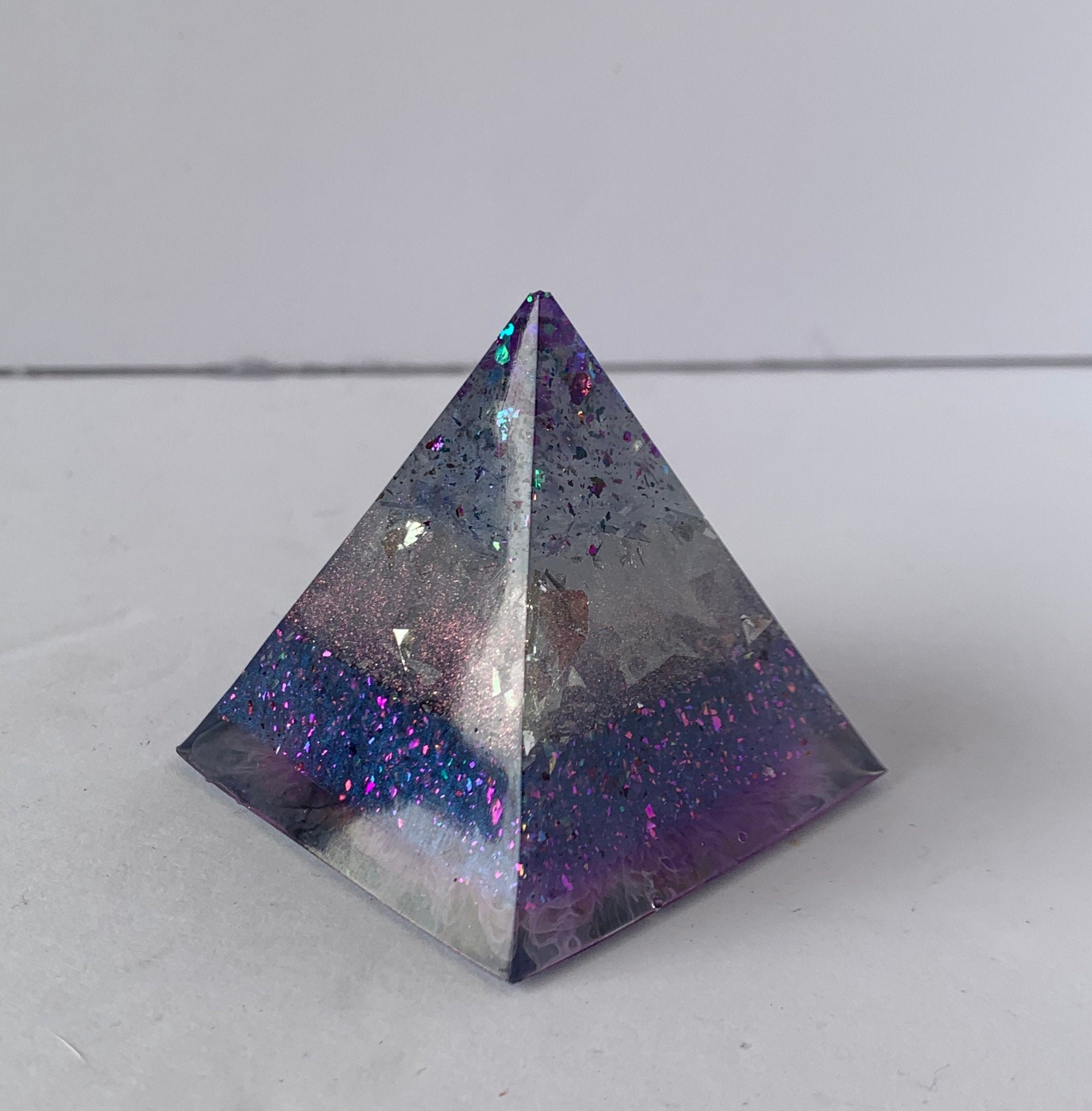 Small Purple crystal Pyramid Decor Amethyst Pyramid - Etsy
