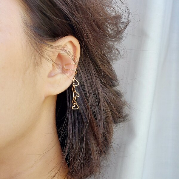 Heart Ear Cuff - Etsy