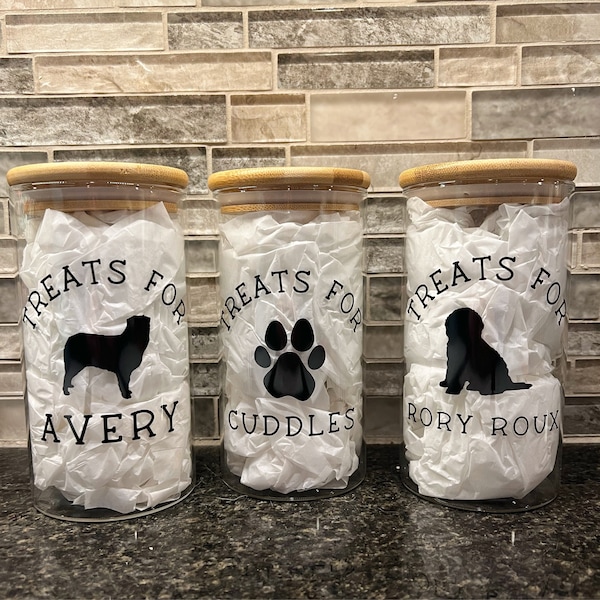 Dog Treat Jar - Etsy