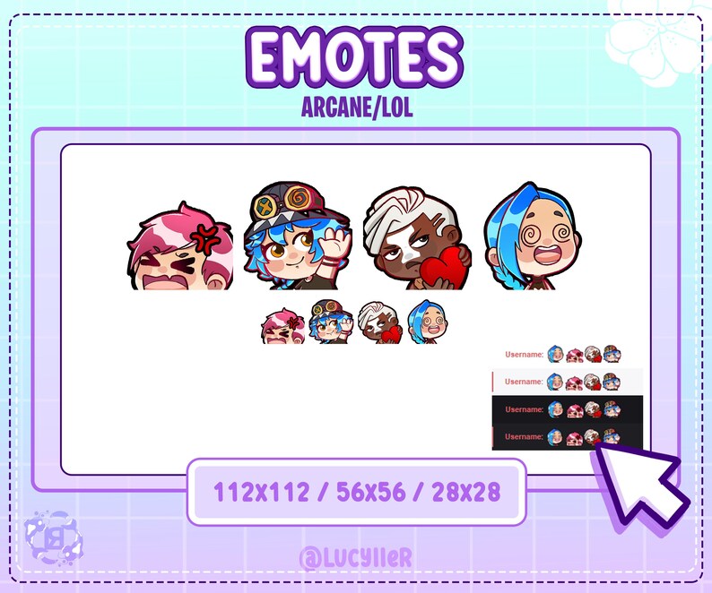 Emotes Twitch Discord Kick Arcane / Leagues of Legend / Riot Game - Etsy