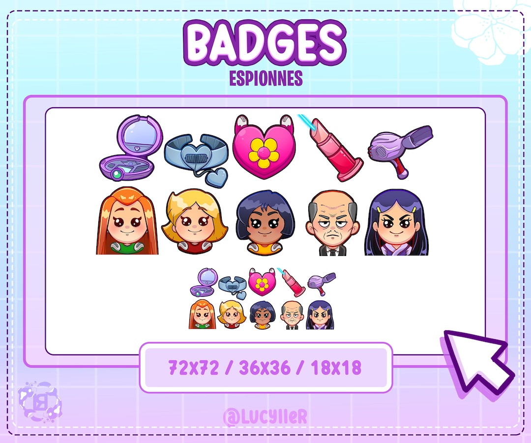 Spy Spy Badge Pack and Twitch Spy Accessory - Etsy